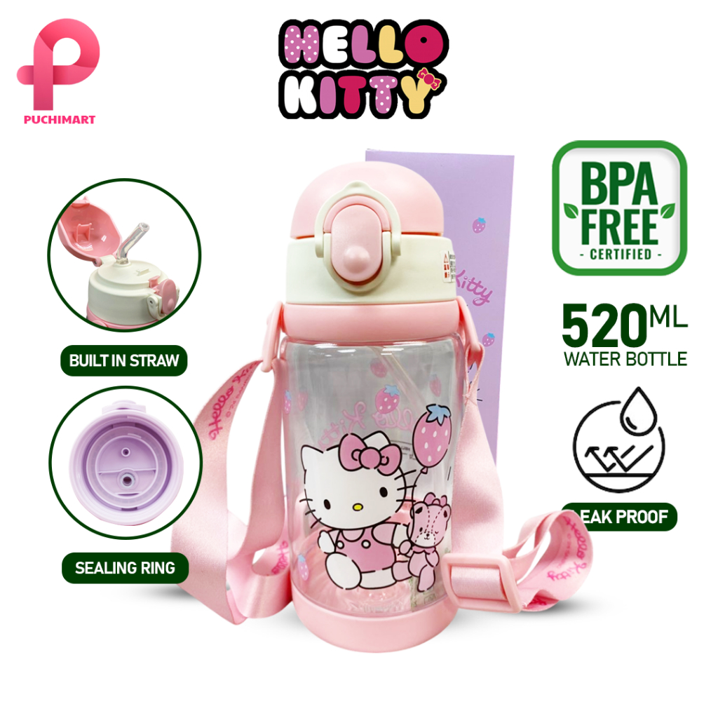 HELLO KITTY BOTTLE 520ml BPA FREE LEAK PROOF HIGH QUALITY SANRIO CHILD ...