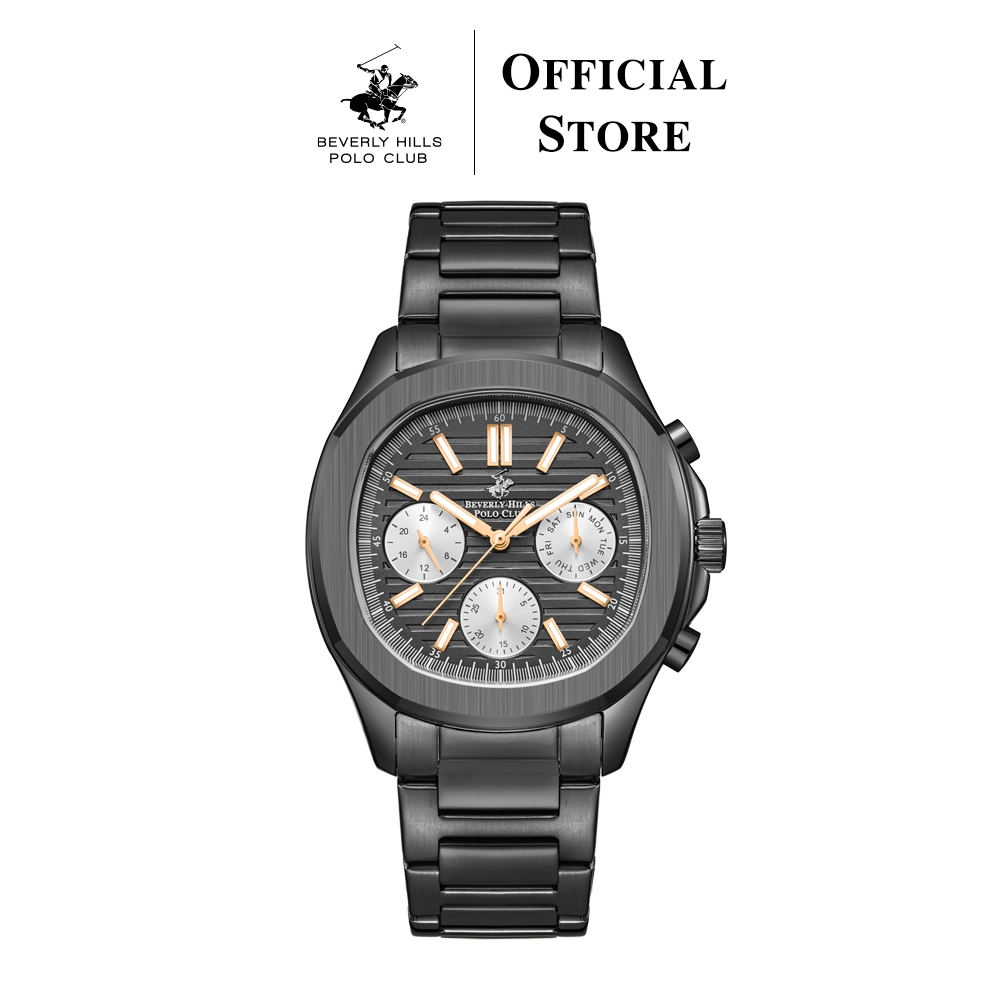 Beverly Hills Polo Club BHPC Men's Stainless Steel Quartz Watch BP5022Y ...