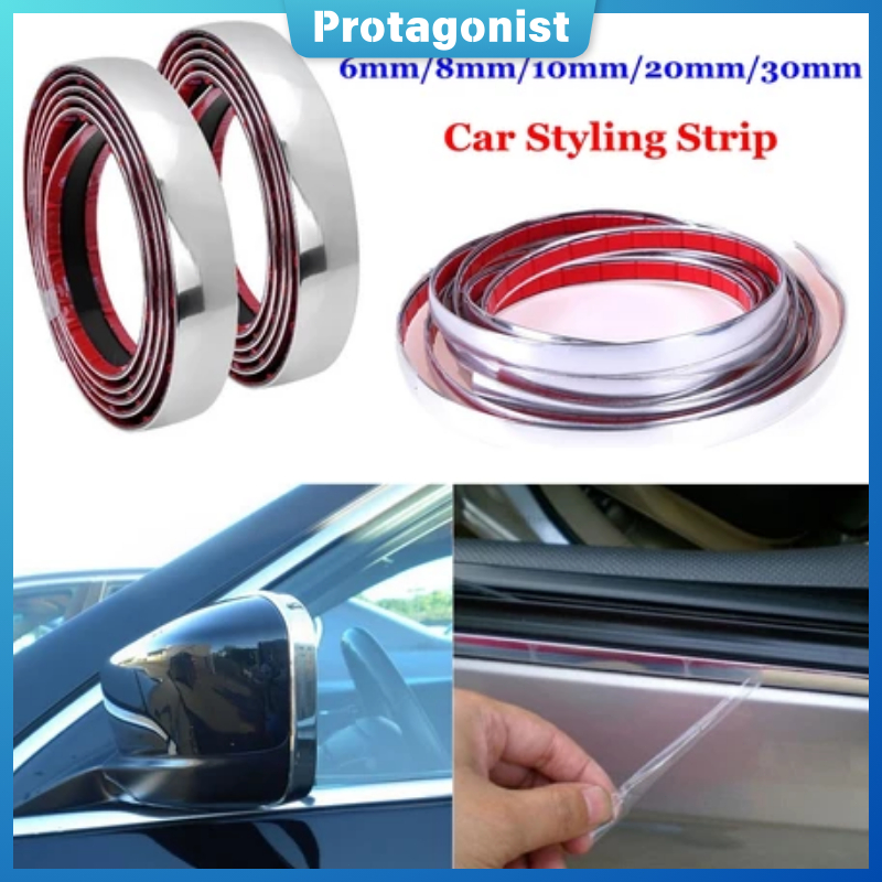 【Ready stock】Chrome Lining Strip Moulding Decoration Bumper Protector ...