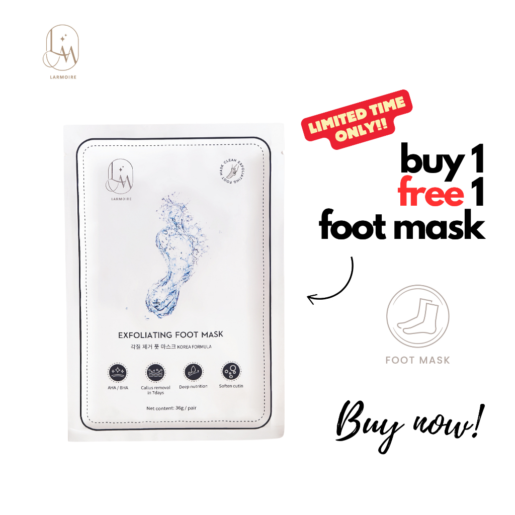 [Buy 1 Free 1] LARMOIRE Exfoliating Foot Mask 36g | Peeling Foot Mask ...