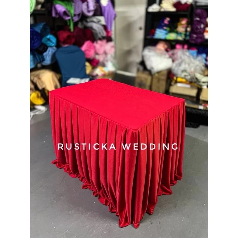 Page #2 4ft Table Skirting With Top Layer Meja Canopy Khemah Long Table ...