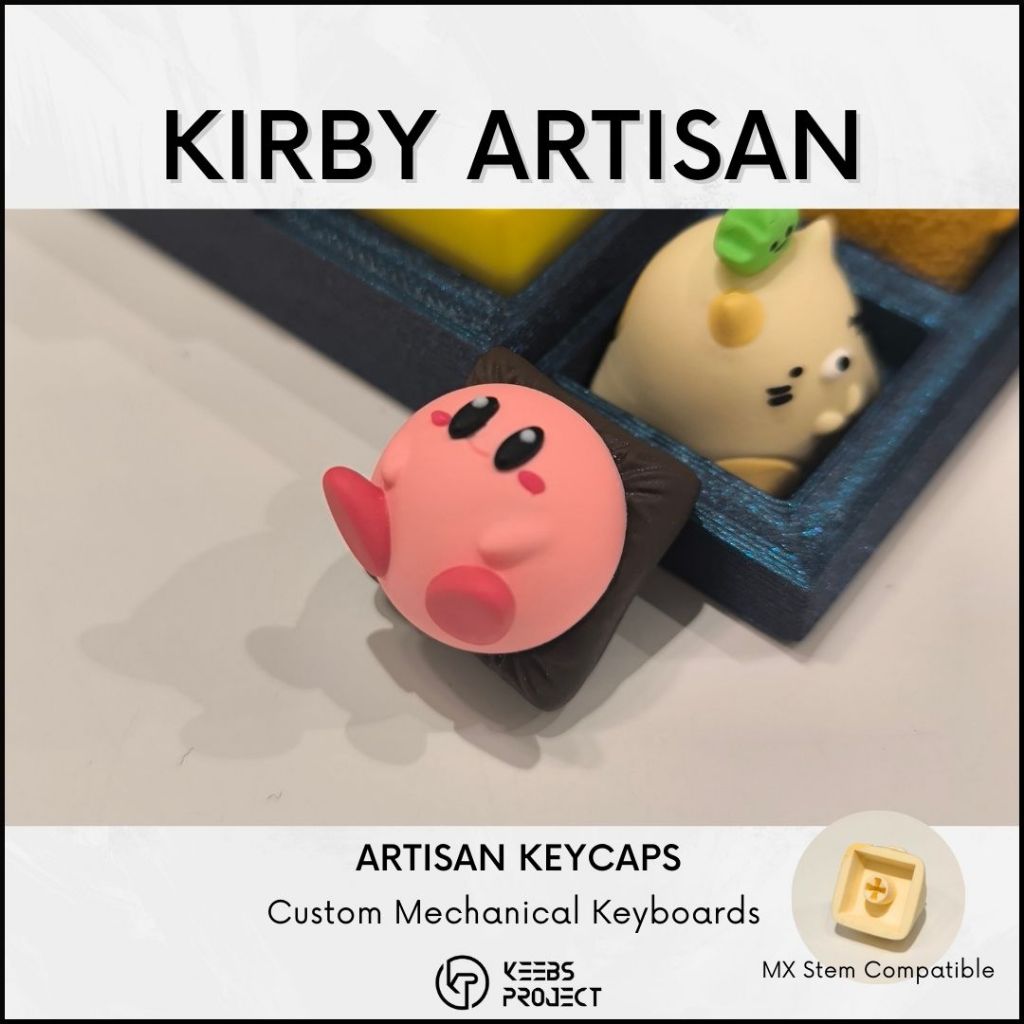 [READY STOCK] Kirby Cute Pink Artisan Keycaps for Mechanical Keyboard ...