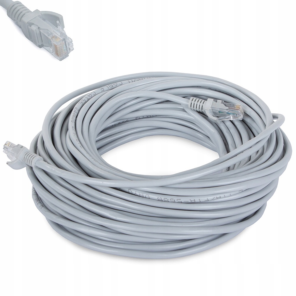 RJ45 Cat5E Ethernet Network LAN PVC Cable Modem Router Connector ...