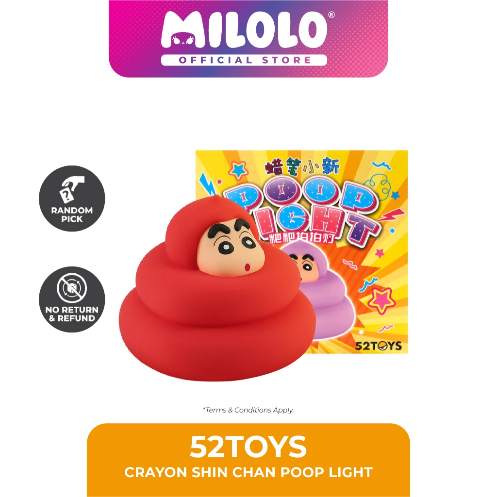 [MILOLO] 52TOYS Crayon Sinchan Poop Light Blind Box - Original | Shopee ...