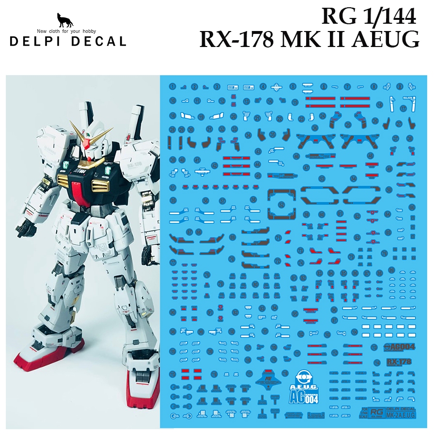 [DELPI DECAL] 544 [1] RG 1/144 RX 178 MK II AEUG GUNDAM WATER SLIDE ...