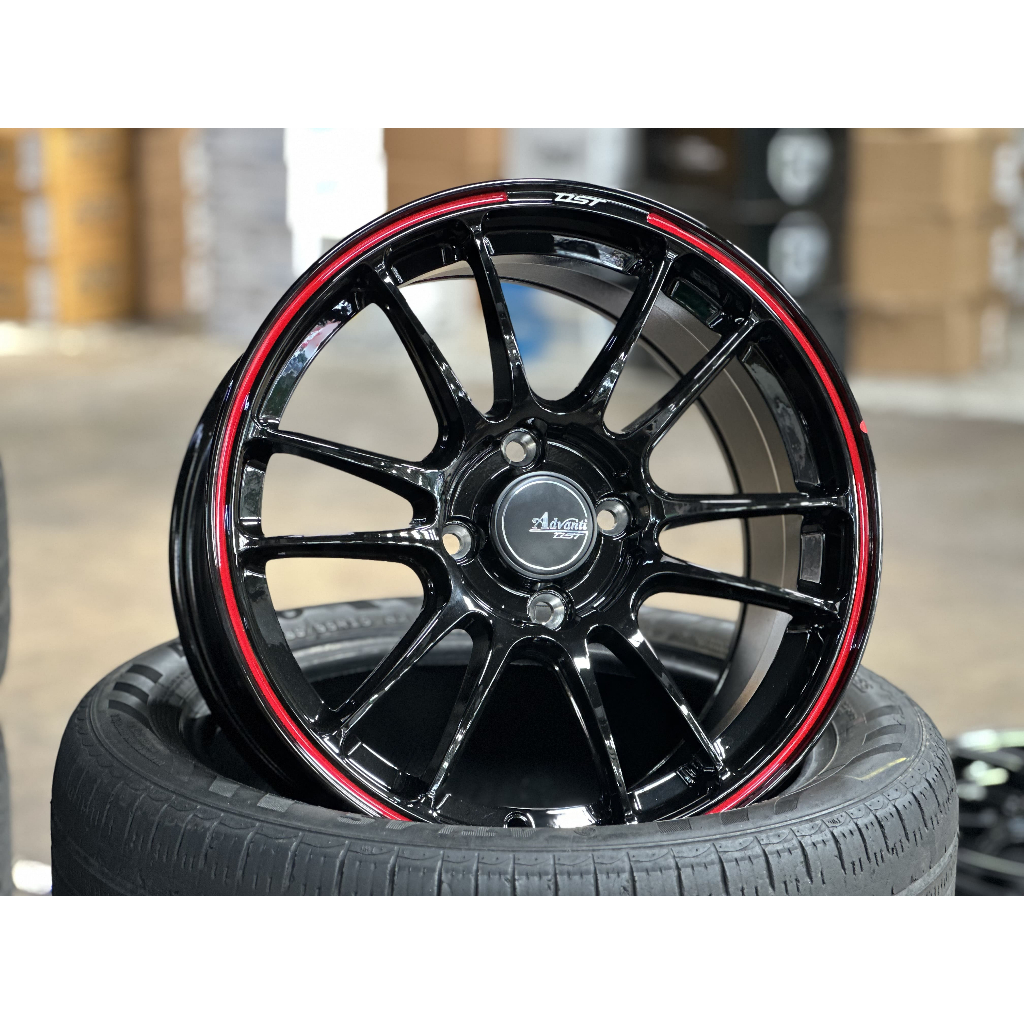 NEW 15X7.5J Advanti Ameros Rim (set of 4) Black 4X100 City Jazz Vios Yaris Myvi Mazda 6 Ativa ...