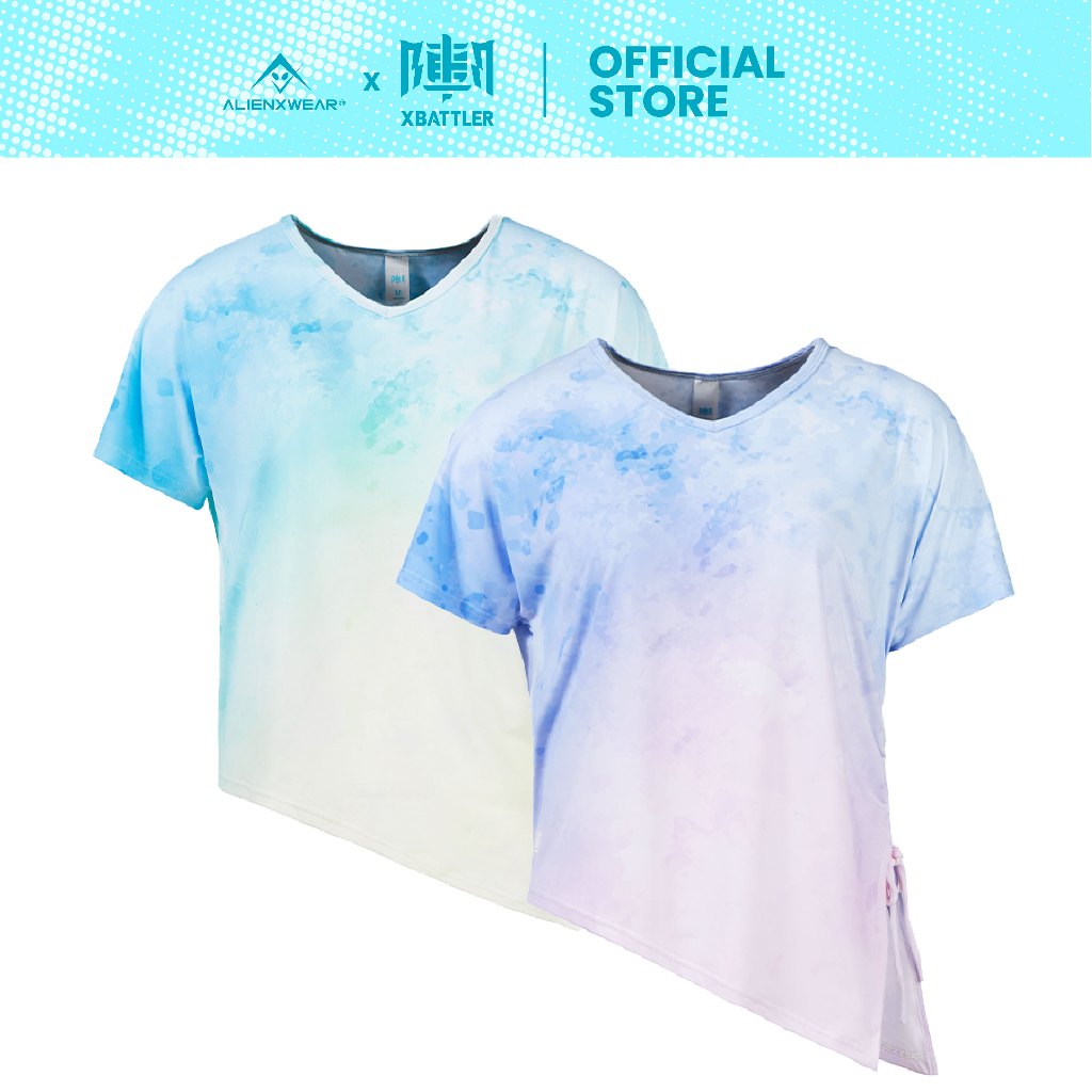 XBattler Women's Pleated Gradient Shirt 上阵女士抽褶渐变罩衫 | Shopee Malaysia