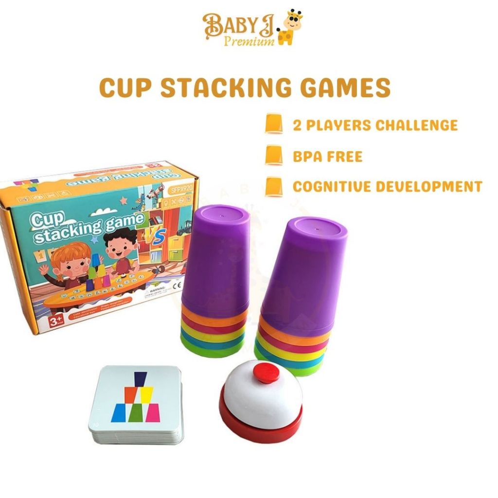 Stacking Cup Toys For Kids With Timer | Shopee Malaysia