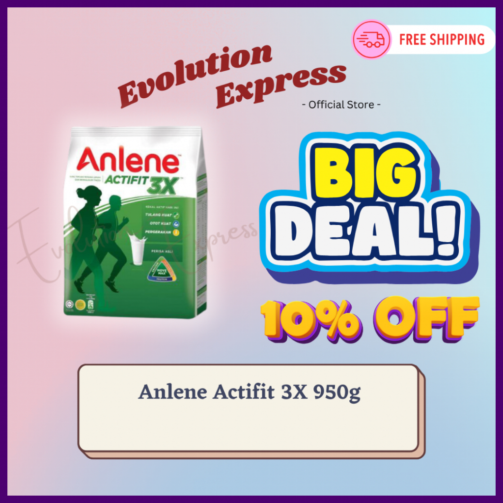 Anlene Actifit 3X™ Low Fat High Calcium Adult Milk Powder Plain (250g/600g/950g) | Shopee Malaysia