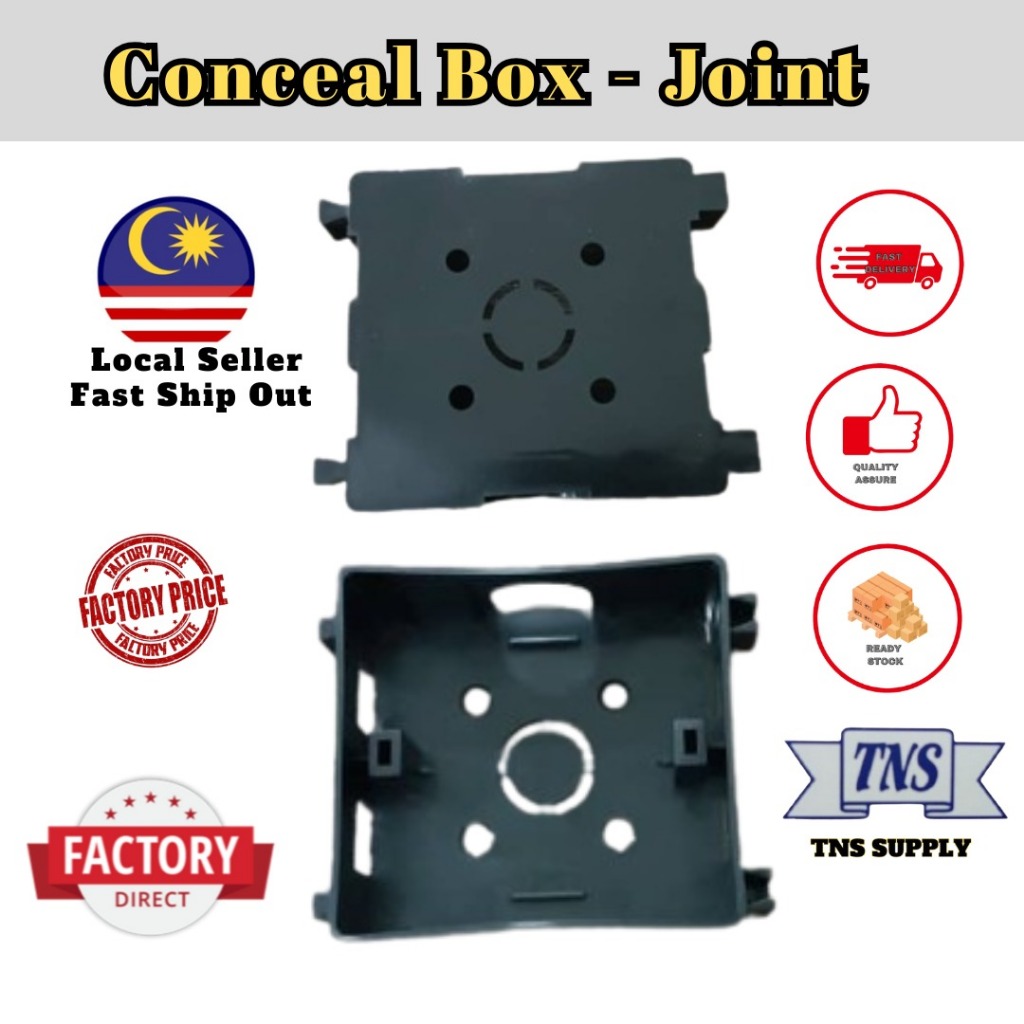 30PCS/50PCS/100PCS PVC BOX SURFACE TYPE NUT / ELECTRICAL BOX / BLACK ...