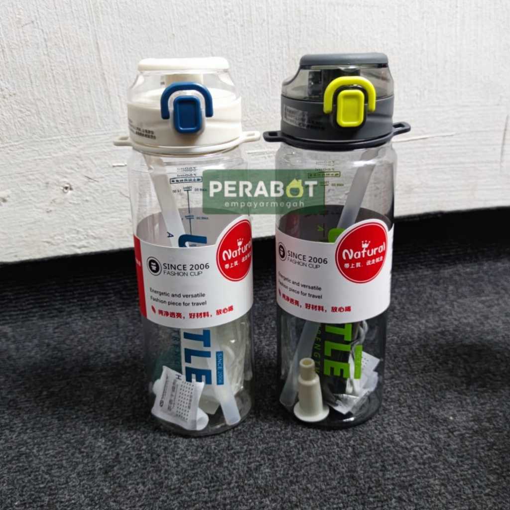 Botol Air Pelajar Membawa Cawan Plastik Sukan Luar Mudah Alih 850ML ...