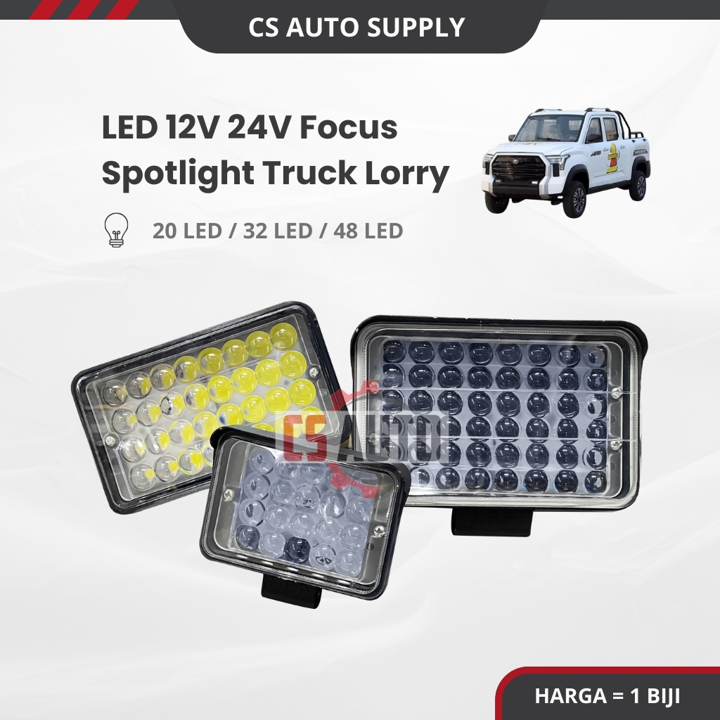 LED 12V 24V Focus Spotlight 4 Inch 5 Inch 6 Inch 20 32 48 LED Truck ...