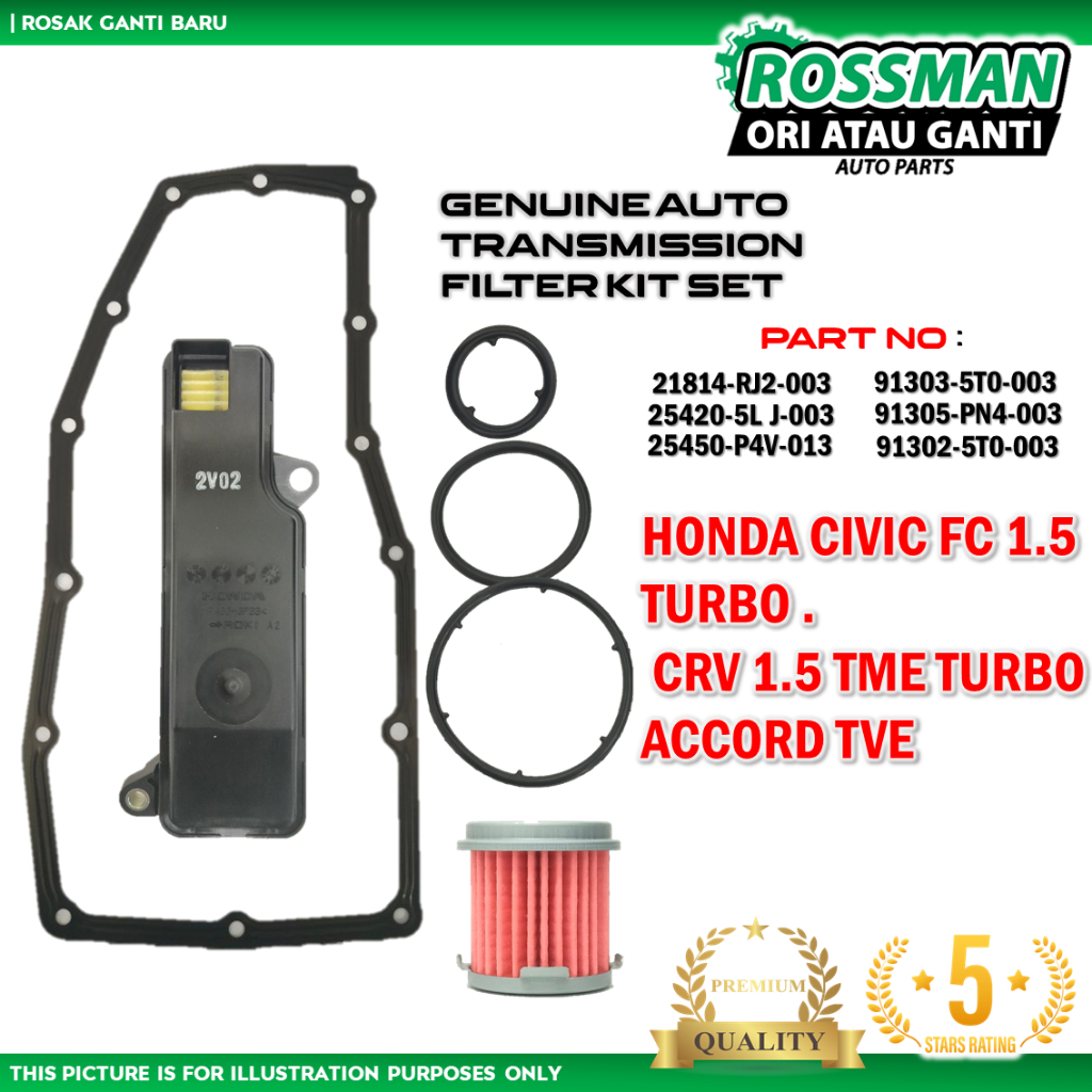 Genuine Honda Auto Filter Gearbox SET Honda Civic Tea Fc 1.5 TURBO CRV ...
