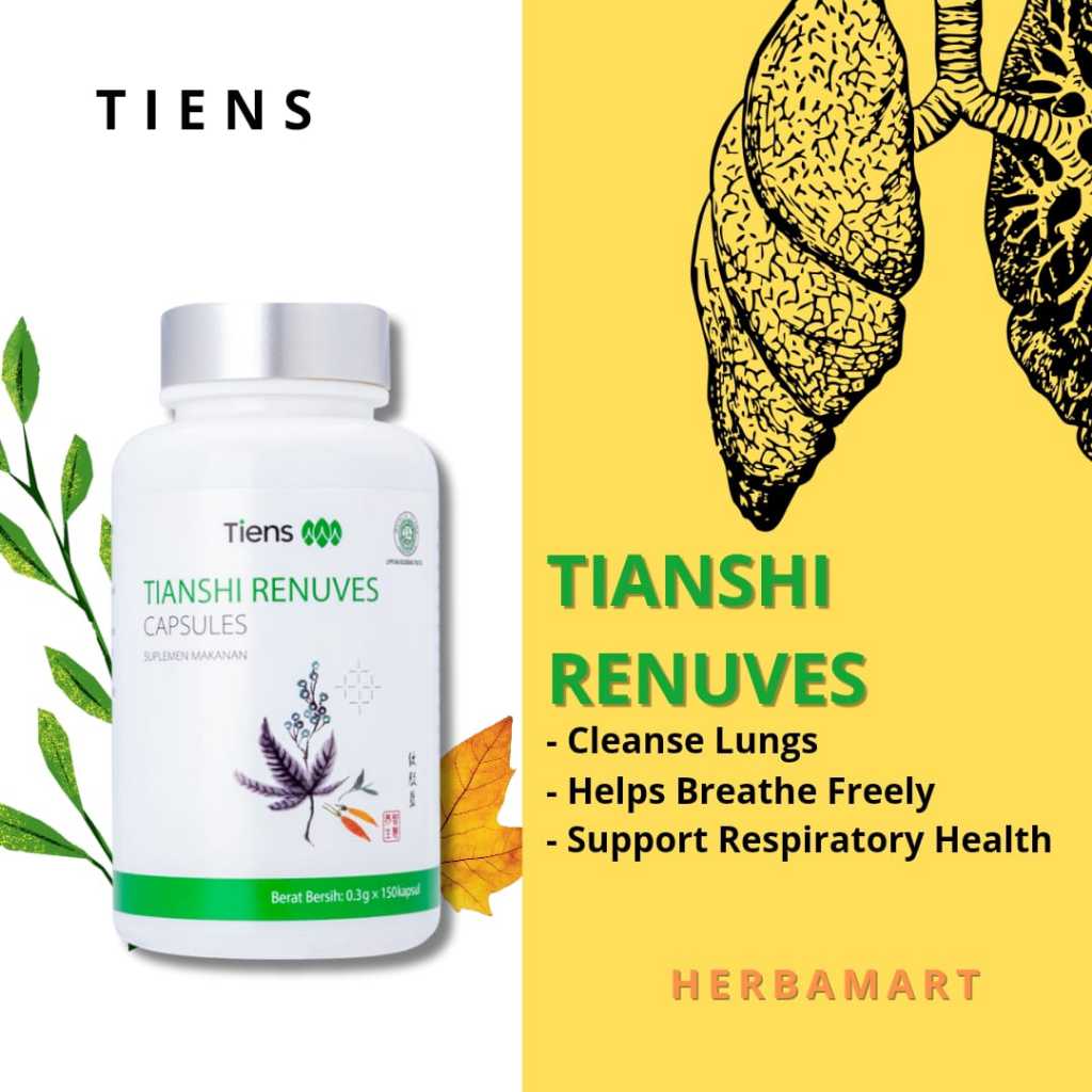 RENUVES TIENS ORIGINAL SUPPLEMENT LUNG CLEANSER CLEANER SUPPORT ...