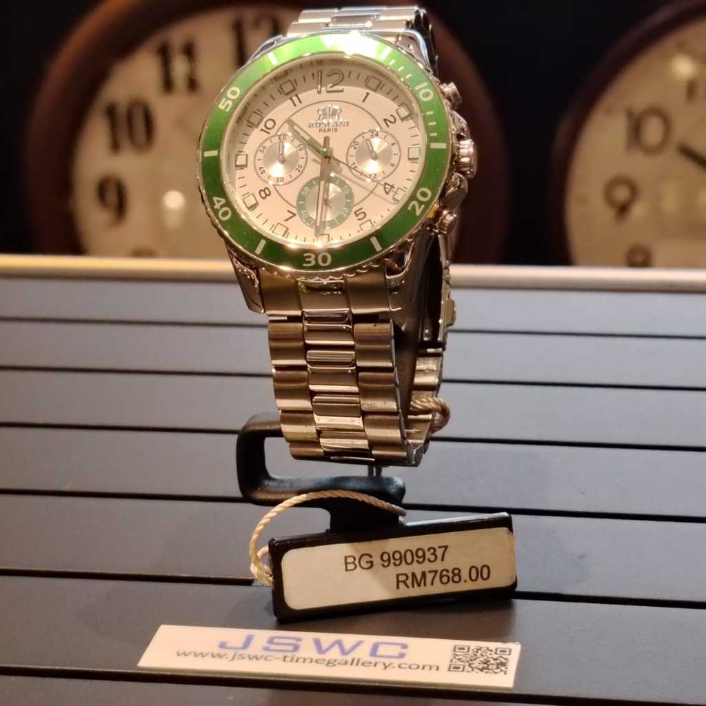 [FREE CAP & PAPER BAG] [Original] ROSCANI PARIS MEN CHRONOGRAPH QUARTZ ...