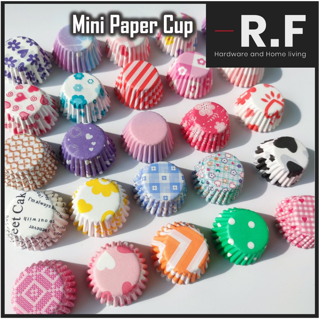 Colourful Mini Paper Cup Cookies Cup Cupcake Cup 100pcs Paper Cup ...
