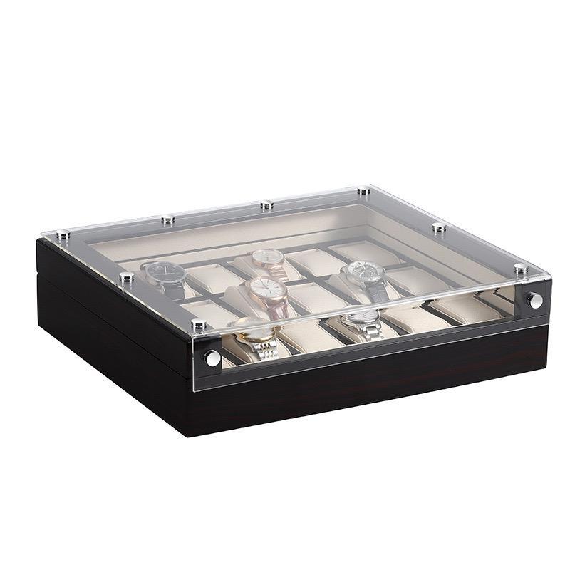 Roll_n_Rotate High-end fully open glass wooden watch box European style ...