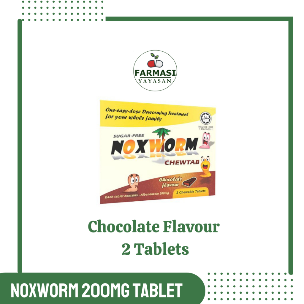 [UBAT CACING] Noxworm Chewable Tablet (2's) | Shopee Malaysia