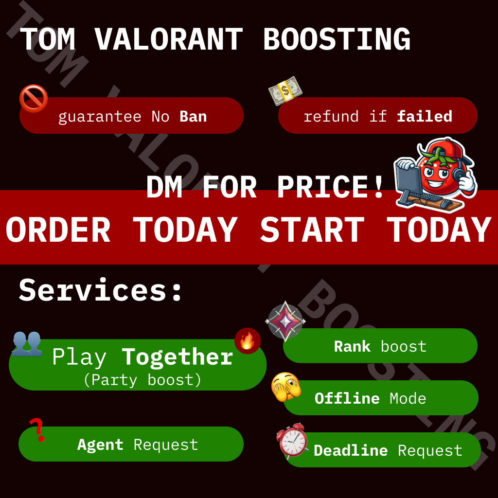 Tom Valorant rank boosting / Party boost ( play together) / battlepass ...