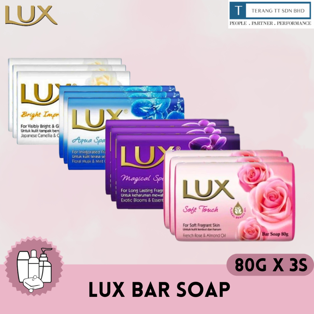 LUX Bar Soap (80g X 3's) | Shopee Malaysia