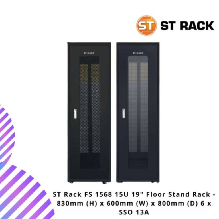 ST Rack FS1568 15U 19" Floor Stand Rack - 830mm (H) x 600mm (W) x 800mm ...