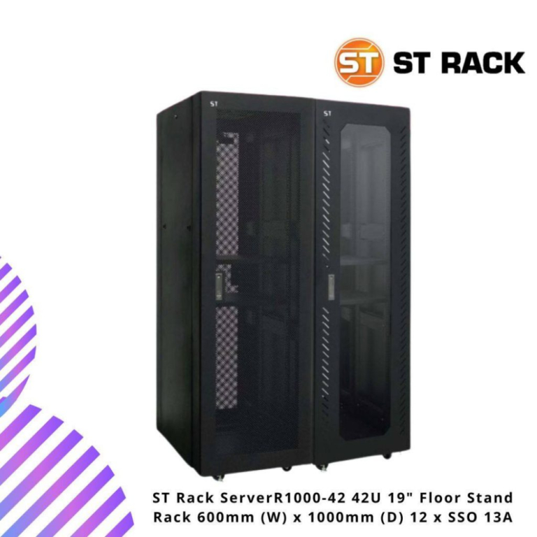 ST Rack ServerR1000-42 42U 19" Floor Stand Rack 600mm (W) x 1000mm (D ...