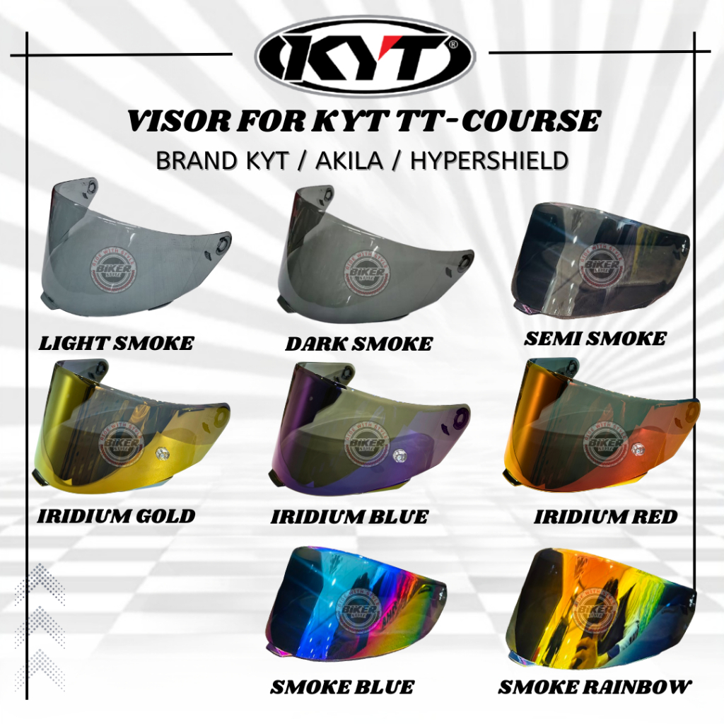 VISOR KYT TT-COURSE ( VISOR SIANG & MALAM KYT TT COURSE )- VISOR HELMET ...