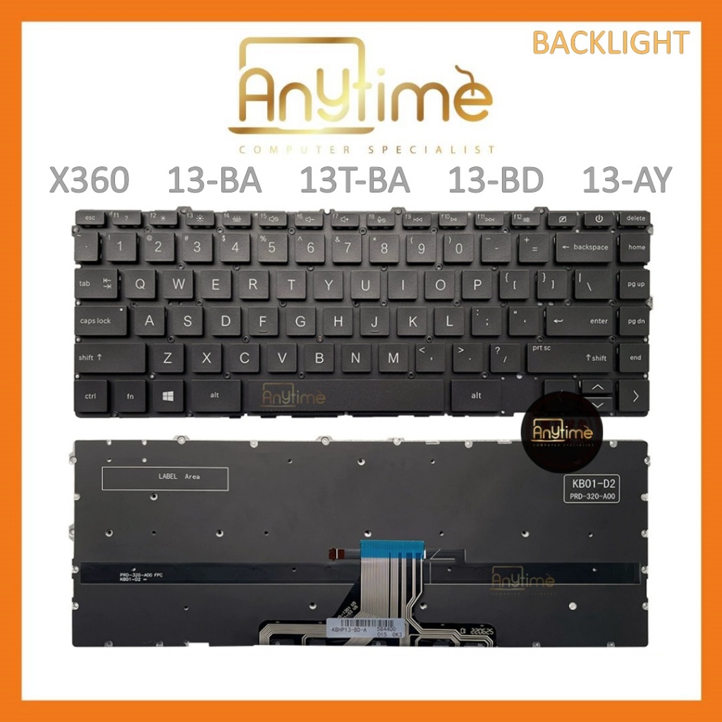US Laptop Keyboard for H.P ENVY X360 13-BA 13T-BA TPN-C147 13-BD 13-AY ...
