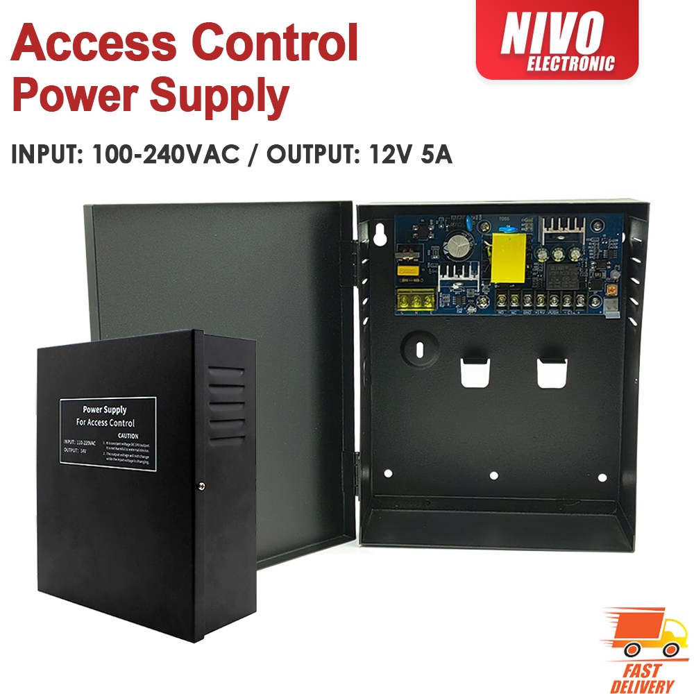 POWER SUPPLY FOR ACCESS CONTROL 12V 5A (UPS) | Shopee Malaysia
