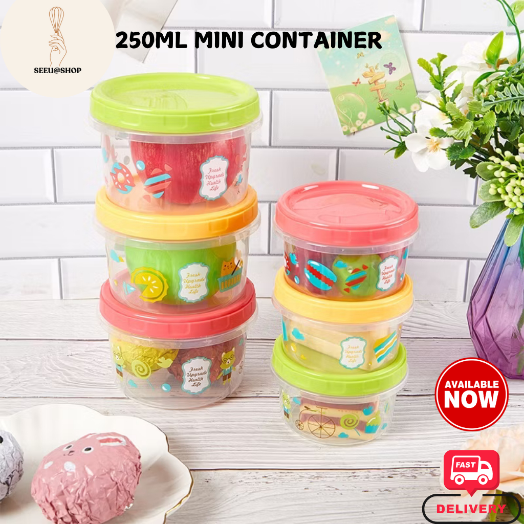 250ml Twin Pack Mini Food Storage Containers |Perfect for Snacks ...