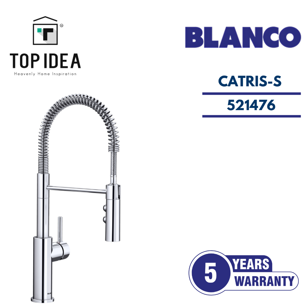 BLANCO CATRIS-S Sink Mixer Brass Chrome | Semi-Profi | Flexible Spout ...