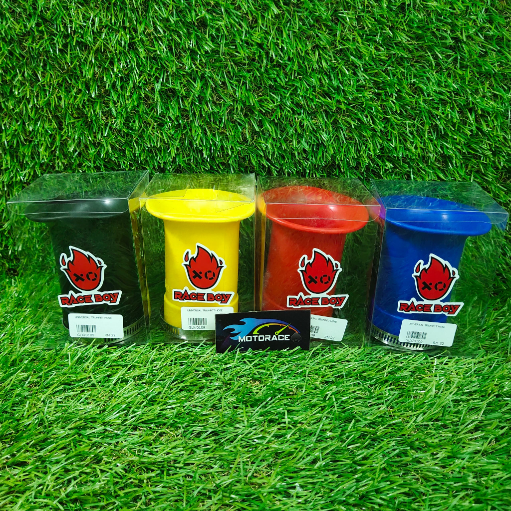 RACE BOY RACING TRUMPET THROTTLE BODY HOSE UNIVERSAL BLUE RED YELLOW ...