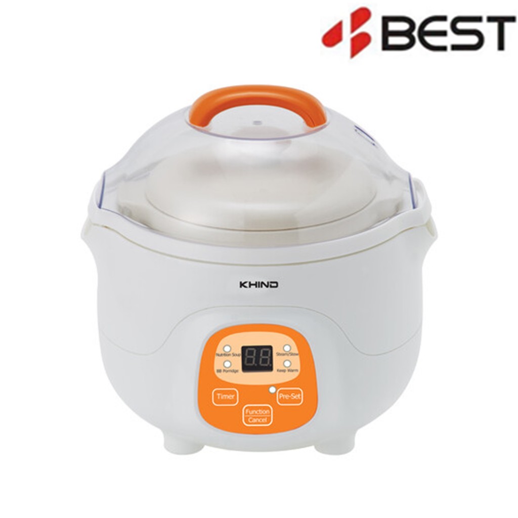 KHIND Porridge Soup Cooker - White/Orange (0.7L) BPS07 | Shopee Malaysia
