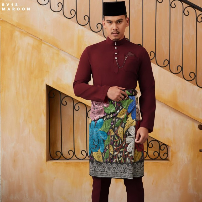 BAJU MELAYU REVUELTO ( MAROON ) ELRAH EXCLUSIVE 2024 | Shopee Malaysia
