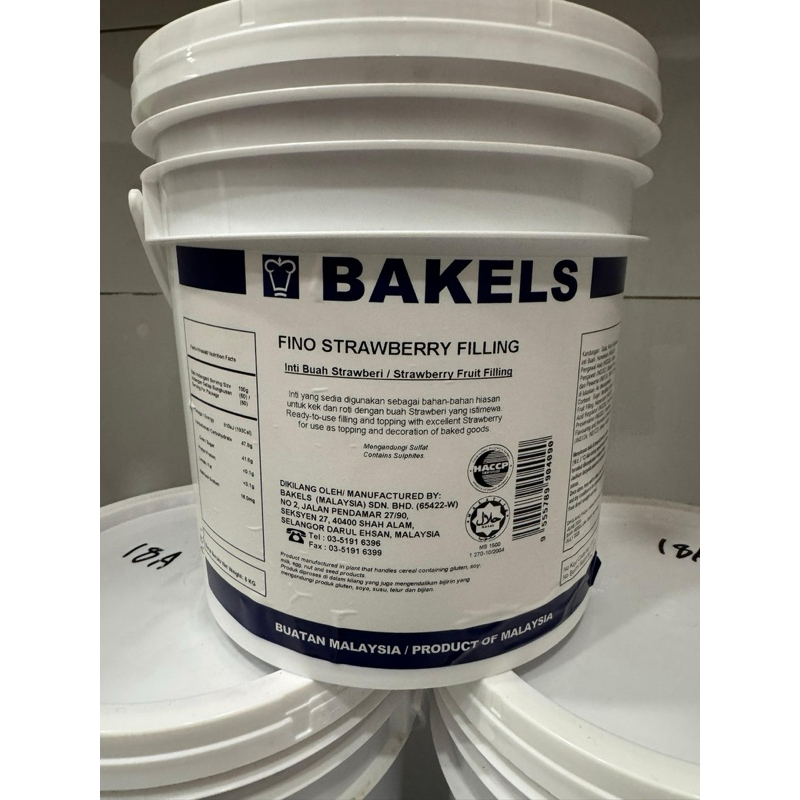 Bakels Fino Strawberry Filling (6kg) | Shopee Malaysia