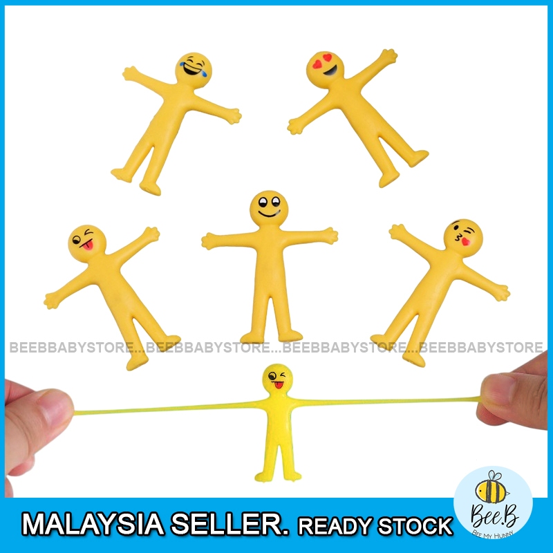 [1Pcs] Flexible Yellow Little Man Toys Squeeze Toys Kids Toys Vent ...