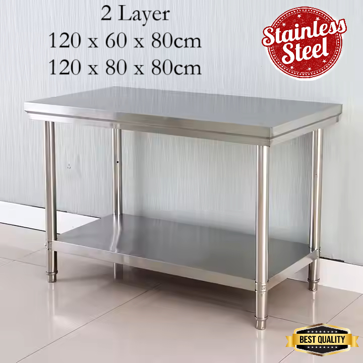 RWD 2 Tier Stainless Steel Working Table Heavy Duty / Kitchen ...
