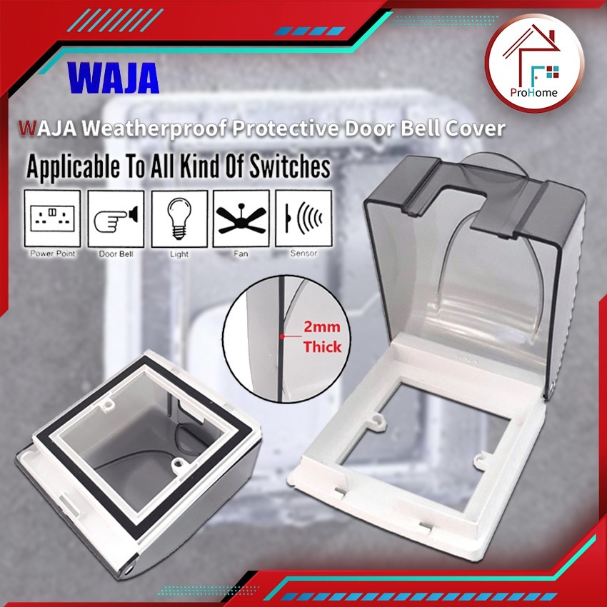 [READY STOCK] WAJA Weatherproof Protective Cover for Door Bell/Switches ...