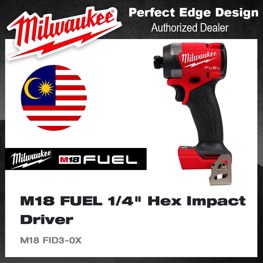 🔥 MILWAUKEE [M18 FID3-0] M18 FUEL 1/4" Hex Impact Driver [Bare Unit ...