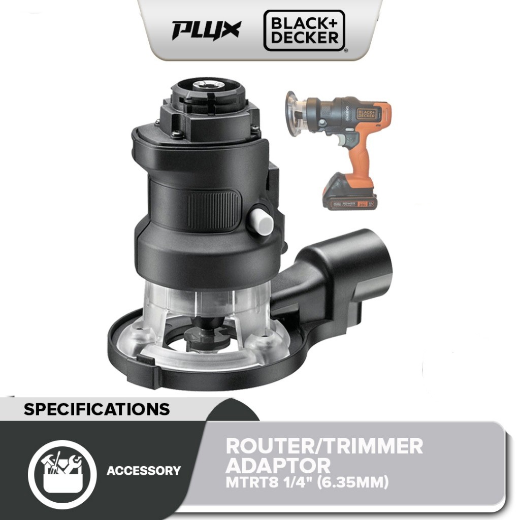 BLACK & DECKER Router/Trimmer Adaptor For EVO185 Multi Tool MTRT8-XJ ...