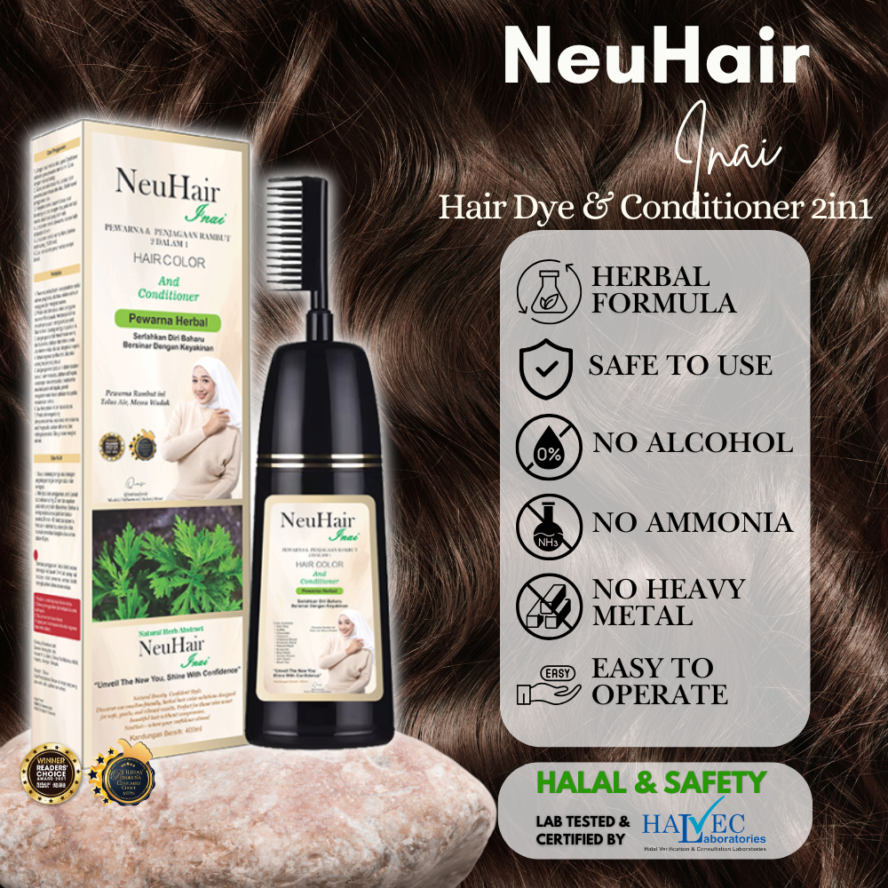 [Promo] NeuHair Inai Pewarna Rambut Hair Dye Color Premium Herbal ...