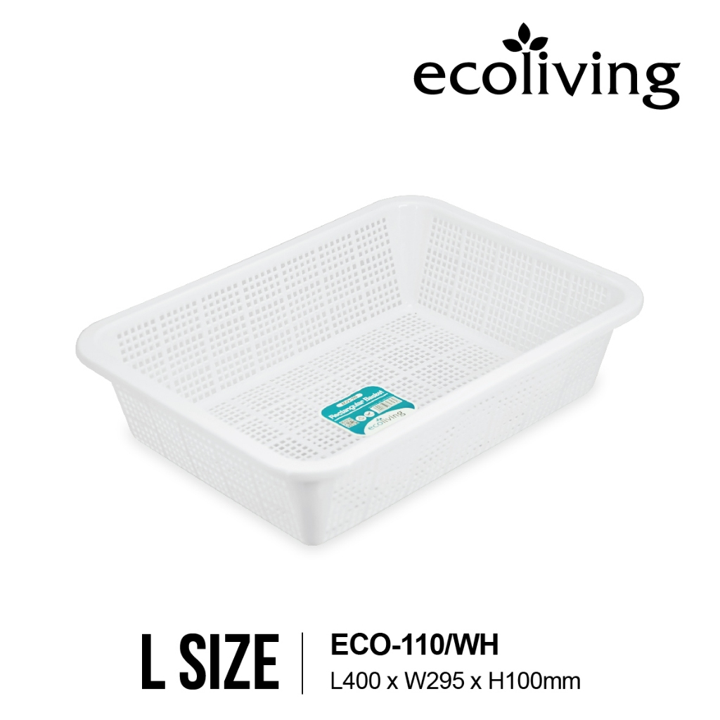 ECO LIVING Rect. Stackable Storage Basket, Kitchen Office Storage Bin ...