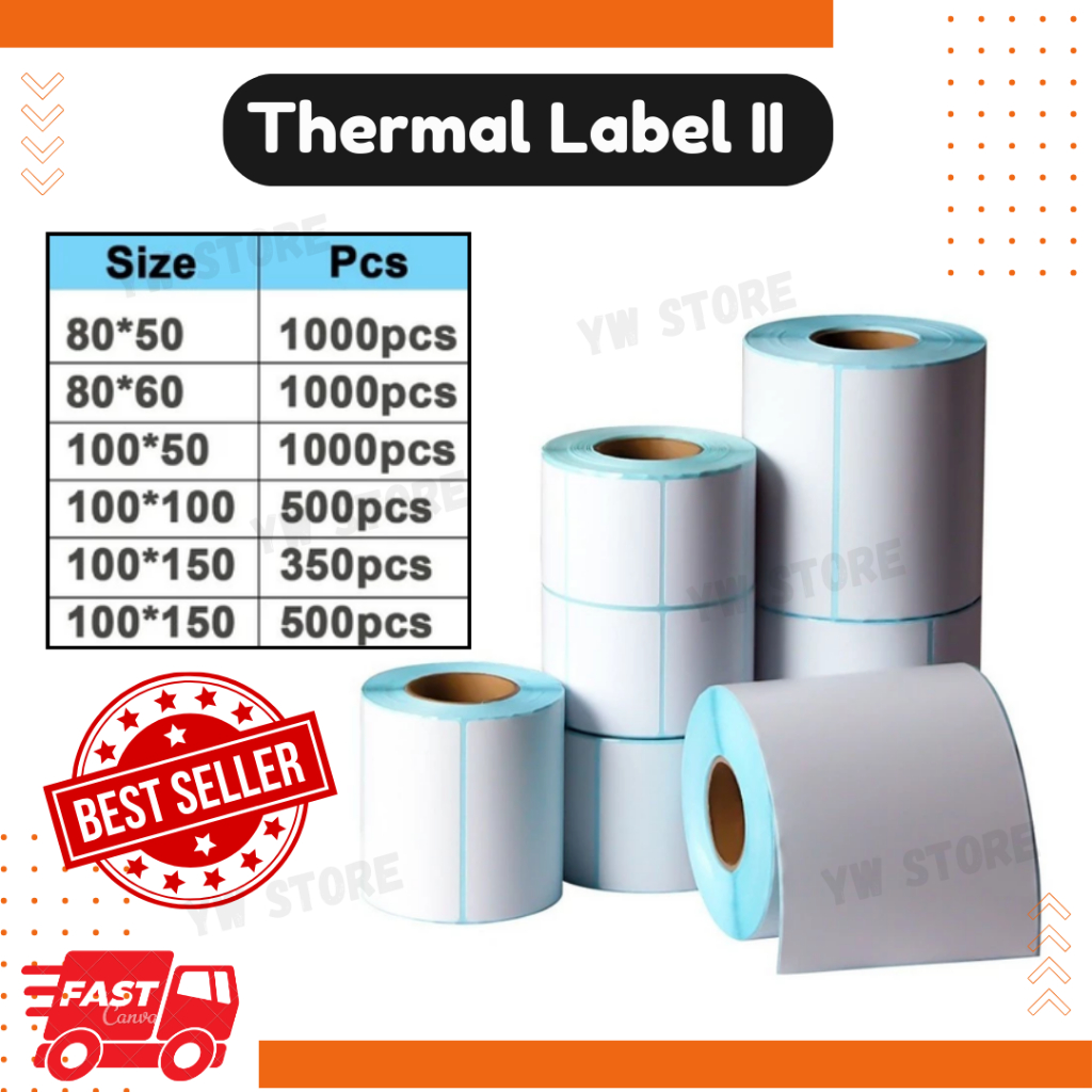 Thermal Label II Label Thermal Paper Label Roll Logistic Barcode ...