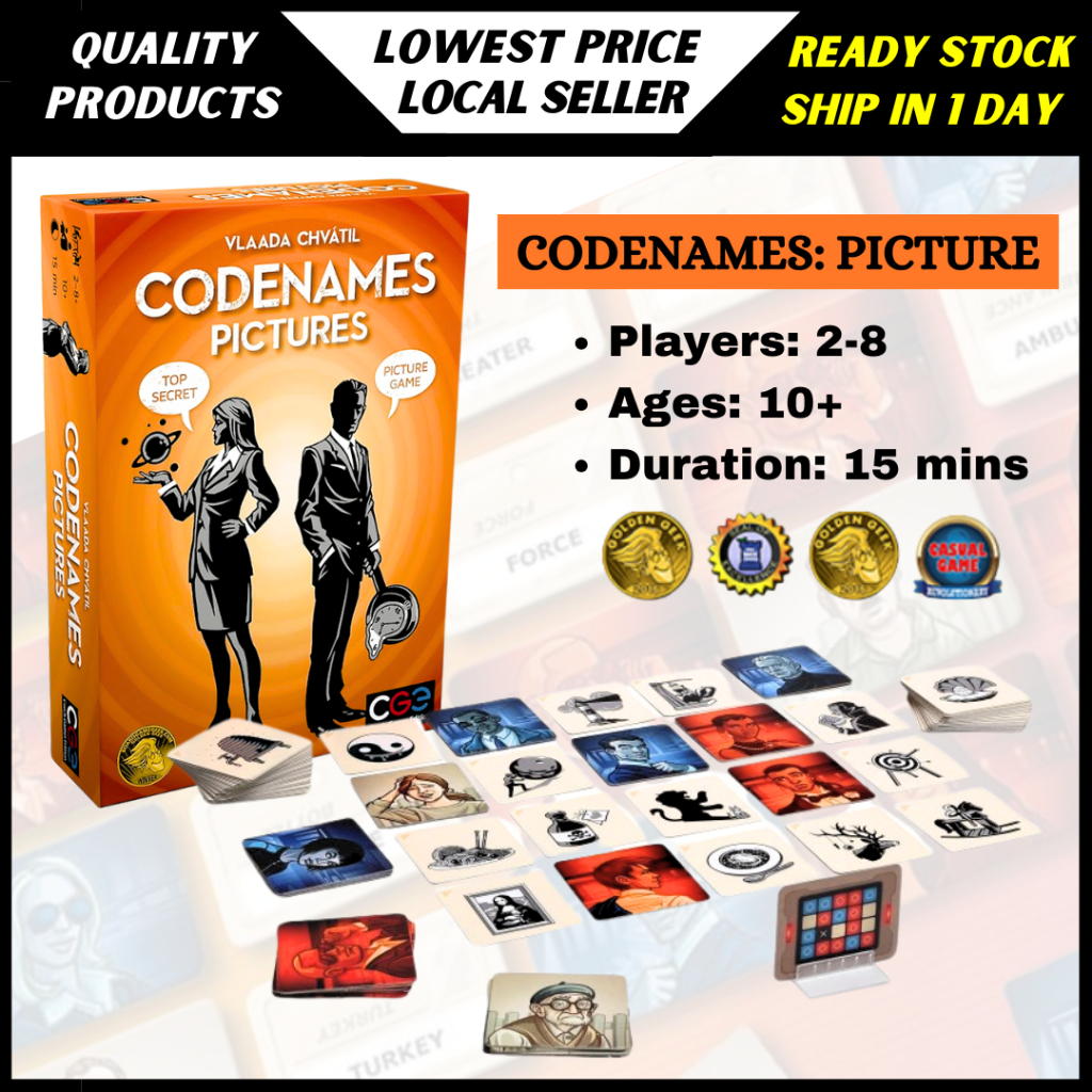Codenames Picture Party Board Game Card Game Top Secret Fun Challenging ...