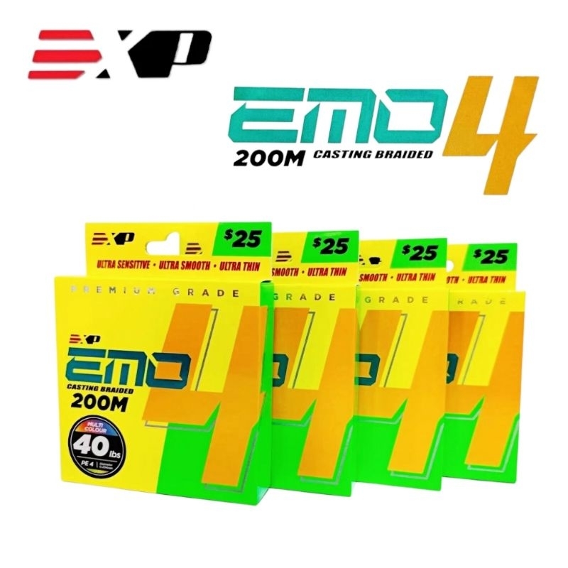 EXP EMO X4 CASTING BRAIDED FISHING LINE (200METER) | Shopee Malaysia