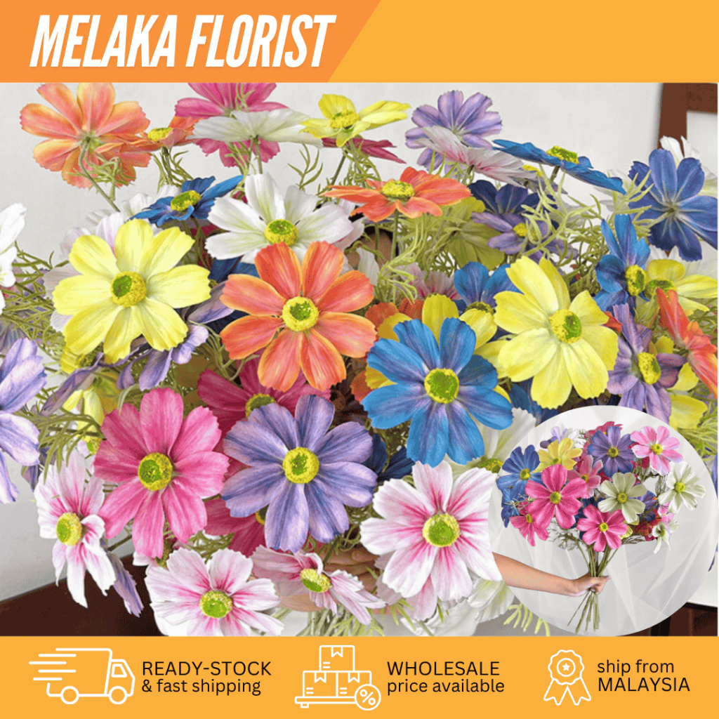 (3HEADS) GESANG Artificial Flower Fake Bunga Wedding Pelamin Gubahan ...