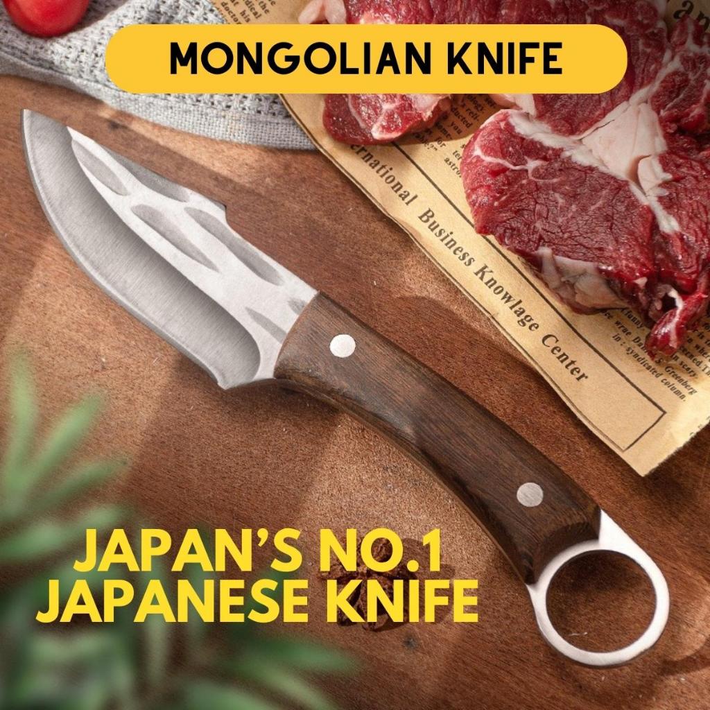 MONGOLIAN KITCHEN KNIFE 3 Layer Anti Rust Knife Knife Meat Pisau Keluli ...