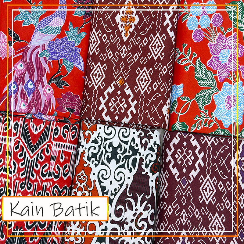 KAIN SARUNG BATIK/sarung tradisional/kain batik merah/kain corak batik ...