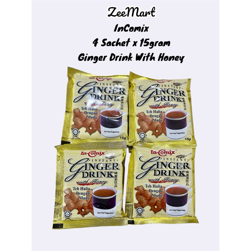 InComix Ginger Drink With Honey 4 Sachet x 15g | Shopee Malaysia