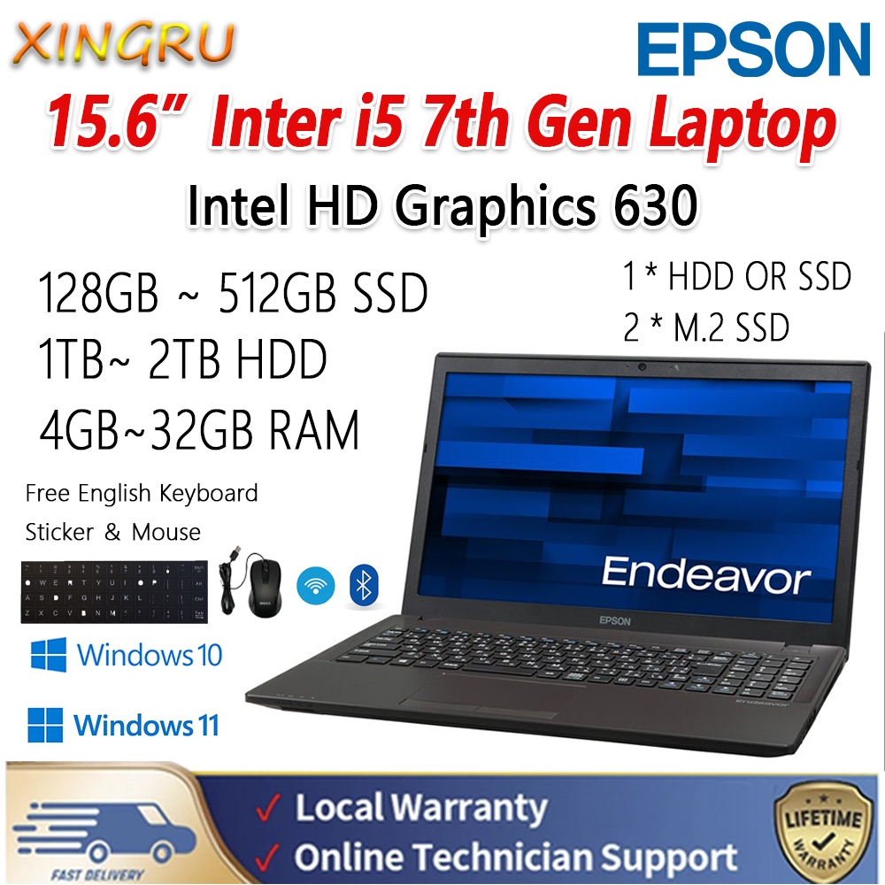 Epson 13.3“ 15.6“ Laptop i3 10th i5 6/7/8th Gen CPU Intel Graphics 630 ...